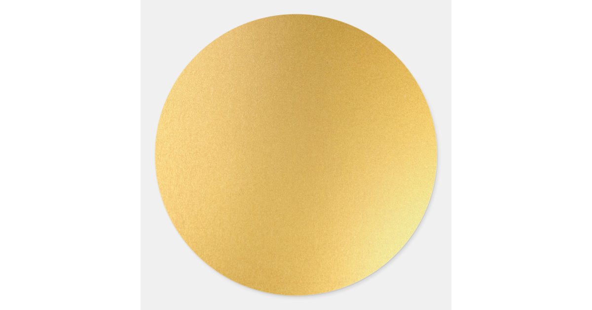 Glamorous Blank Template Elegant Faux Gold Chic Classic Round Sticker ...
