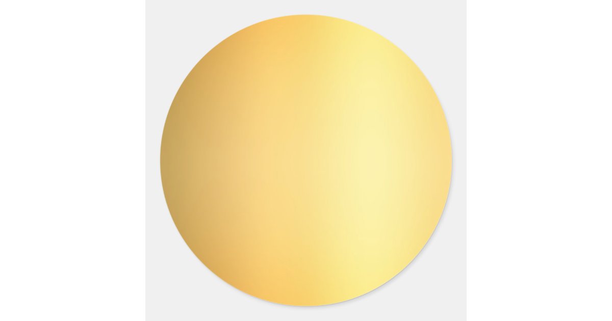 Glamorous Elegant Faux Gold Blank Template Glam Classic Round Sticker ...