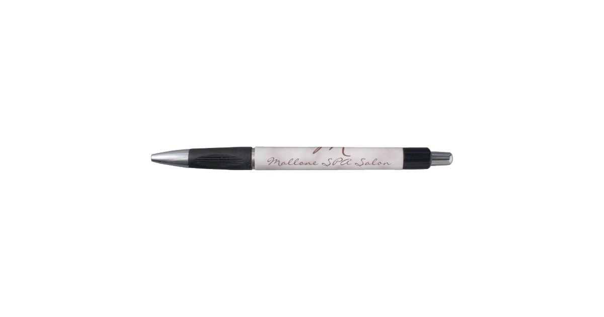 Glamorous Elegant Purple Glittery Monogram Salon Pen | Zazzle