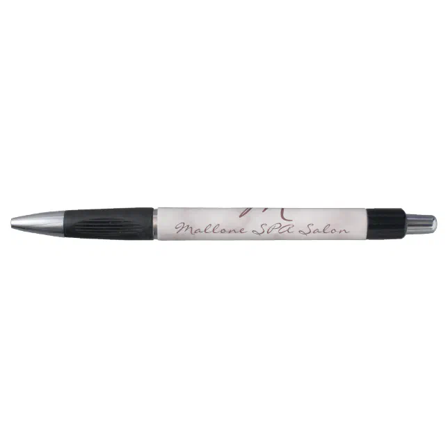 Glamorous Elegant Purple Glittery Monogram Salon Pen | Zazzle