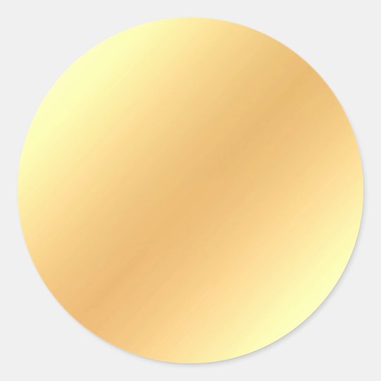 Glamorous Faux Gold Blank Template Modern Chic Classic Round Sticker ...