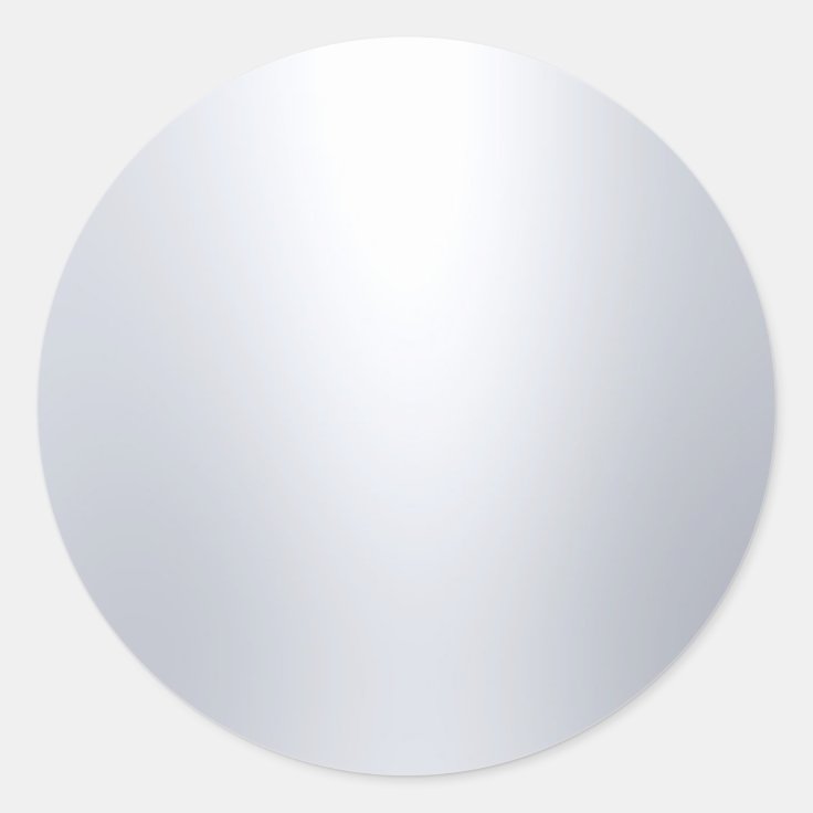 Glamorous Faux Silver Blank Template Elegant Cool Classic Round Sticker ...