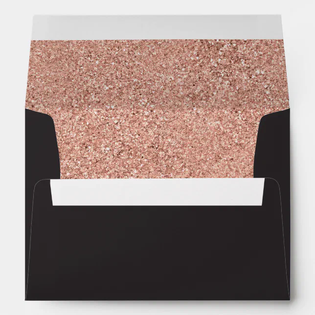 Glamorous "final touch" Trendy Classy fake glitter Envelope | Zazzle