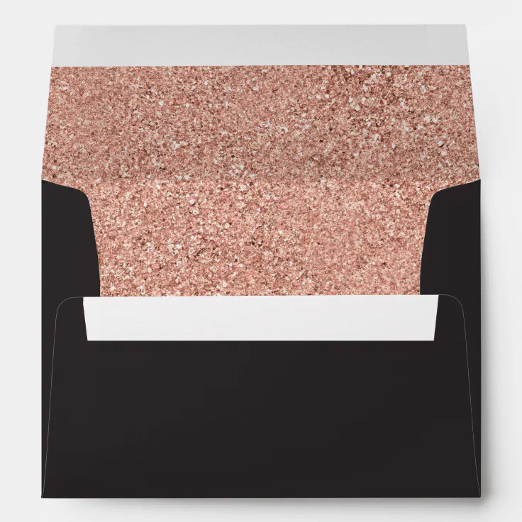 Glamorous "final touch" Trendy Classy fake glitter Envelope | Zazzle