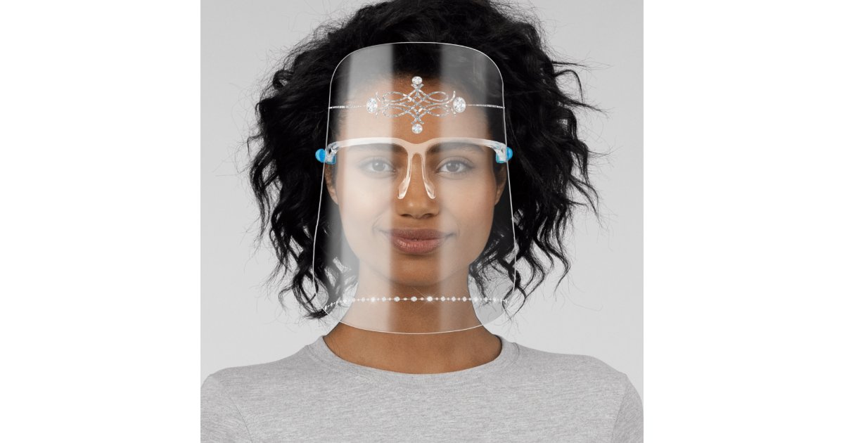 Glamorous Forehead Jewels Gems Face Shield | Zazzle