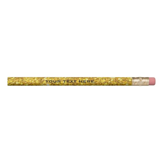 Glamorous Gold Glitter Pencil | Zazzle.com