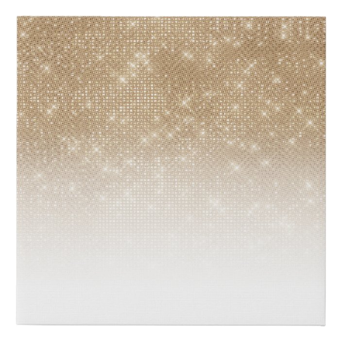 Glamorous Gold Glitter Sequin Ombre Gradient Faux Canvas Print | Zazzle.com