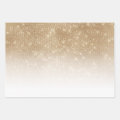 Glamorous Gold Glitter Sequin Ombre Gradient Wrapping Paper Sheets | Zazzle