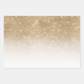 Glamorous Gold Glitter Sequin Ombre Gradient Wrapping Paper Sheets | Zazzle