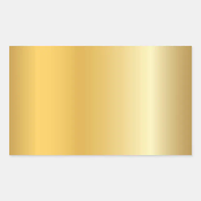 Glamorous Gold Look Blank Modern Elegant Template Rectangular Sticker ...