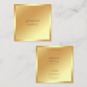 Glamorous Gold Look Modern Simple Chic Template Square Business Card ...