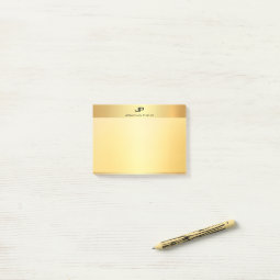 Glamorous Gold Template Modern Trendy Elegant Post-it Notes | Zazzle