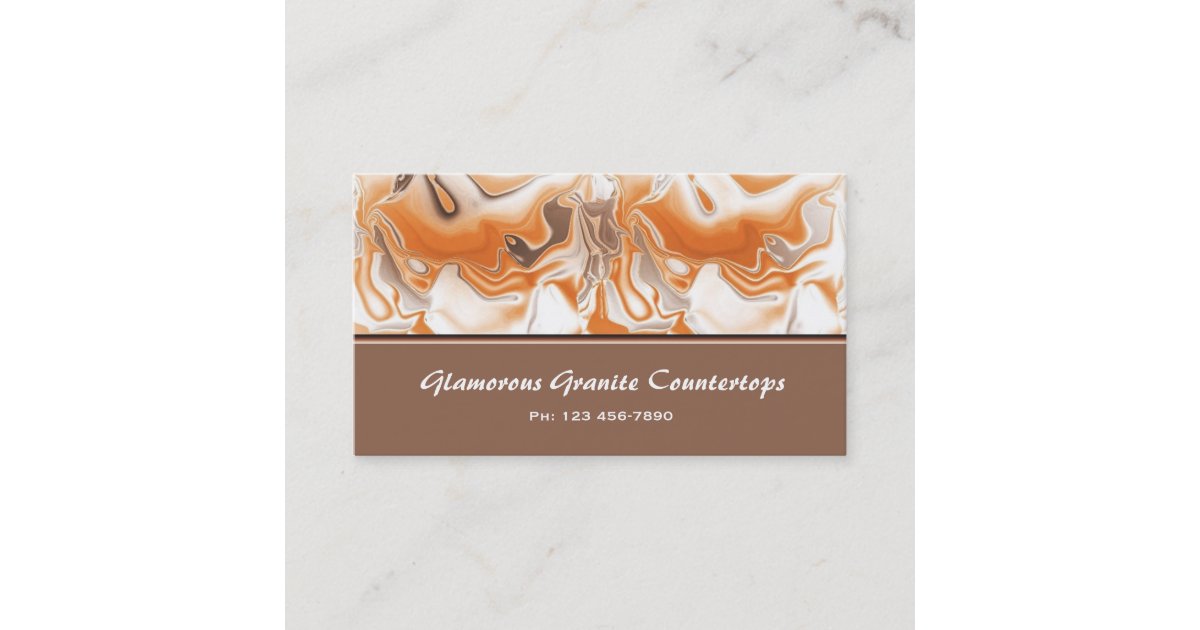 Glamorous Granite Countertops Business Card | Zazzle