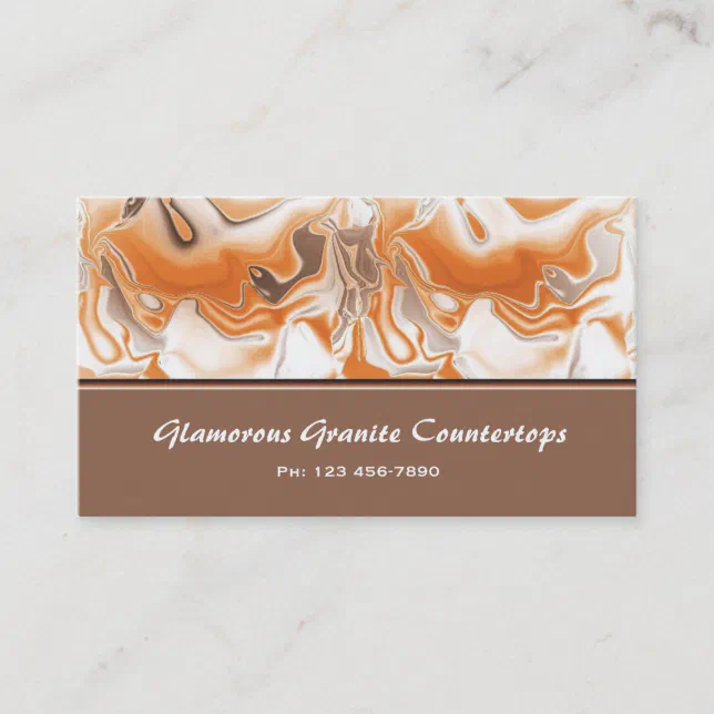 Glamorous Granite Countertops Business Card | Zazzle