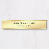 Glamorous Modern Professional Elegant Gold Look Door Sign | Zazzle
