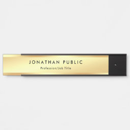 Glamorous Modern Professional Elegant Gold Look Door Sign | Zazzle