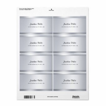Glamorous Modern Script Silver Shipping Address Label | Zazzle