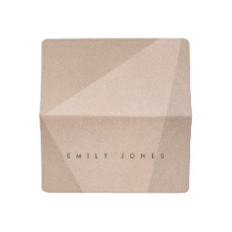 GLAMOROUS PINK GOLD FAUX TRIANGULAR PATTERN CHECKBOOK COVER | Zazzle