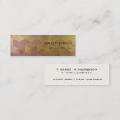 GLAMOROUS PURPLE GOLD FAUX TRIANGULAR PATTERN MINI BUSINESS CARD | Zazzle
