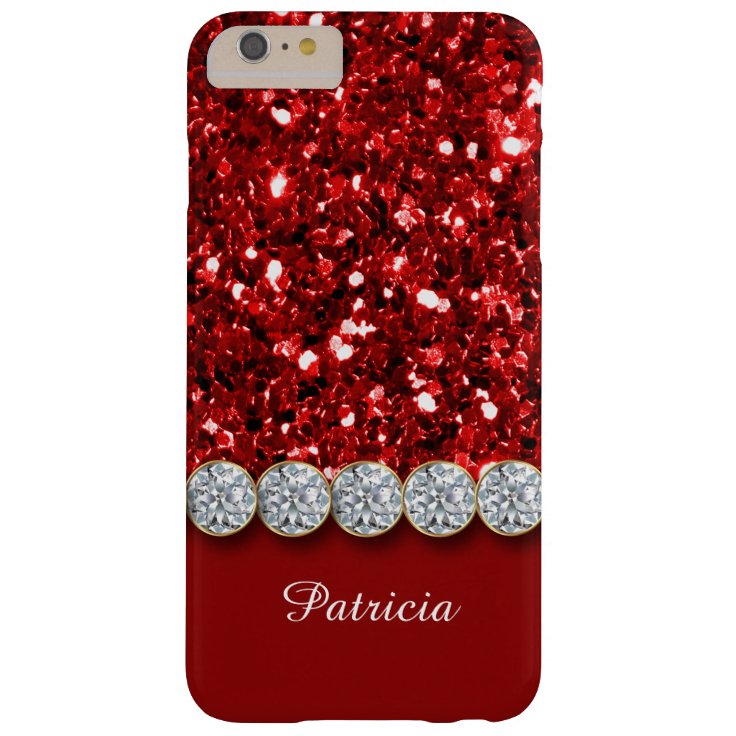 Glamorous Red Glitter And Sparkly Diamonds Case | Zazzle
