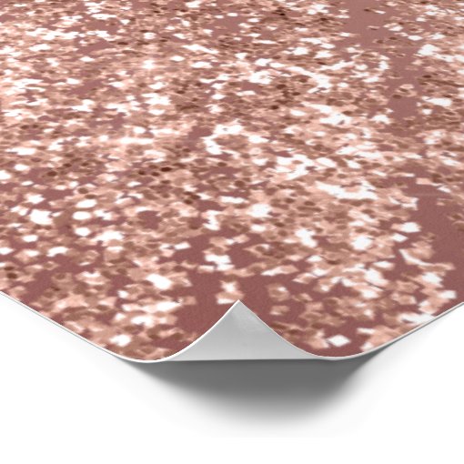 Glamorous Rose Gold Dripping Glitter Motivational Poster | Zazzle