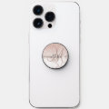 Glamorous Rose Gold White Glitter Marble Gradient PopSocket | Zazzle