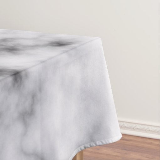 Glamorous Silver White Glitter Marble Gradient Tablecloth | Zazzle