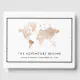 Glamorous World Map | Elegant Travel Theme Guest Book | Zazzle