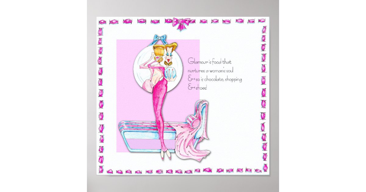 Glamour Girl Vanity Poster | Zazzle