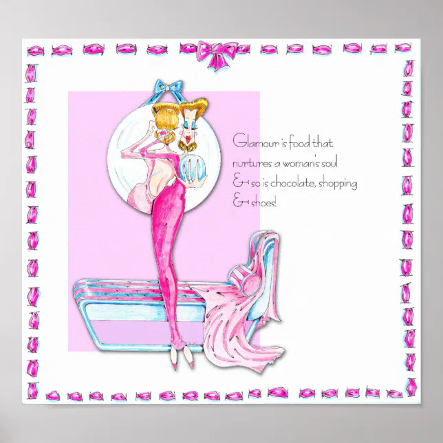 Glamour Girl Vanity Poster | Zazzle