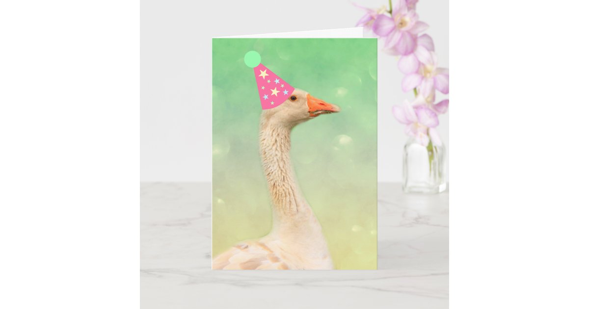 Glamour Goose Birthday Card | Zazzle