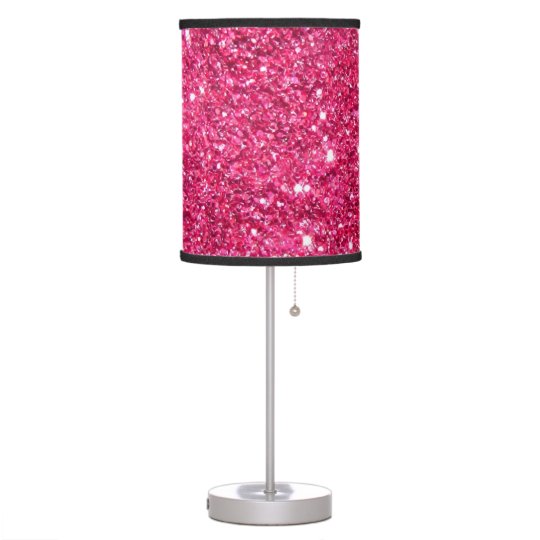 Glamour Hot Pink Glitter Table Lamp | Zazzle.com