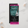 Glamour Rock N Roll Star Birthday Ticket VIP Party Invitation | Zazzle