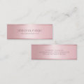 Glamour Rose Gold Modern Elegant Template Mini Business Card | Zazzle