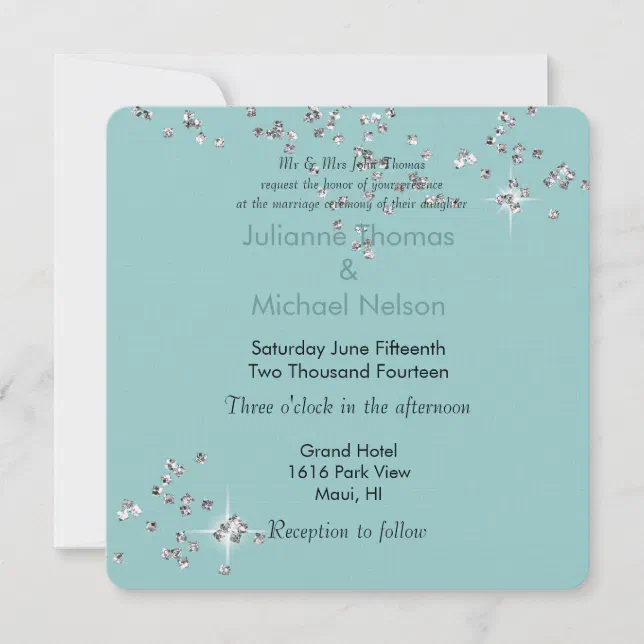 Glamour Wedding Invitation | Zazzle
