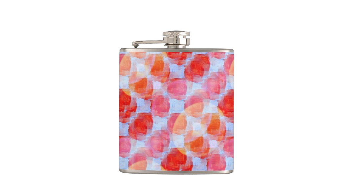 Glare from design texture background hip flask | Zazzle