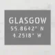 Glasgow Scotland Latitude & Longitude Postcard | Zazzle