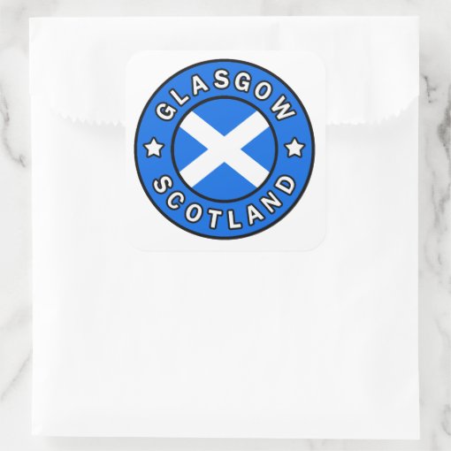 Glasgow Scotland Square Sticker | Zazzle