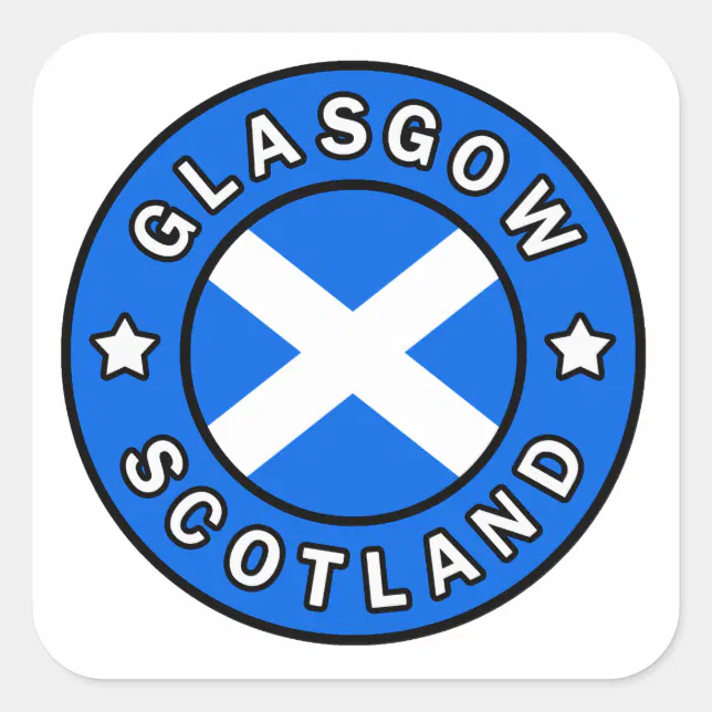 Glasgow Scotland Square Sticker | Zazzle