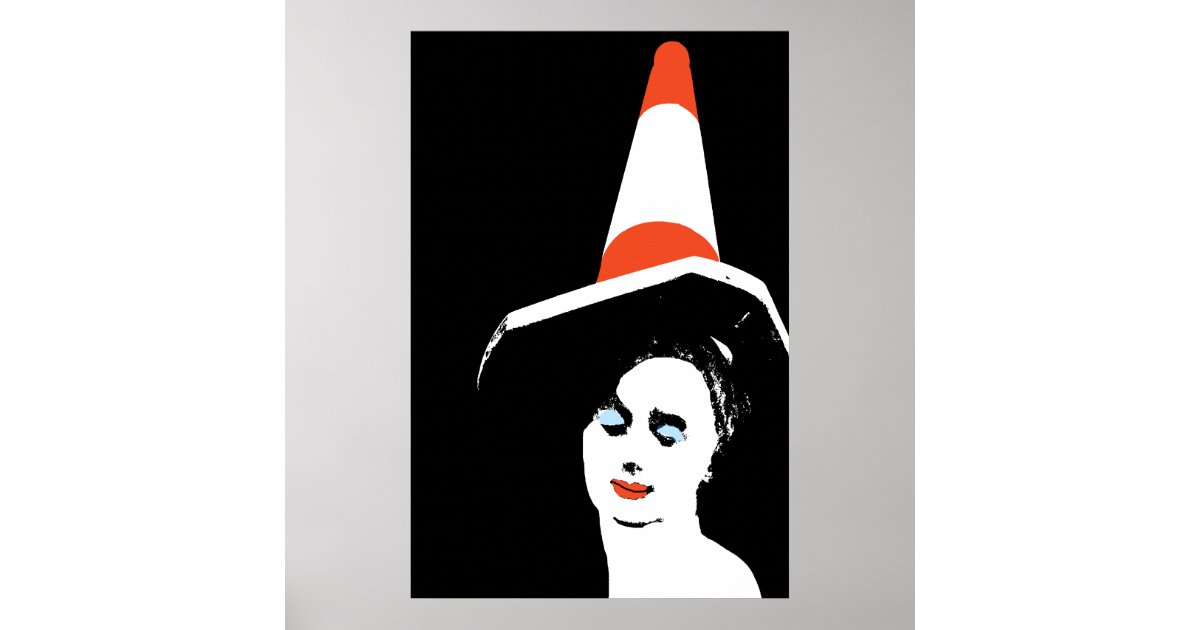 Glasgow Traffic Cone Girl Poster Print | Zazzle