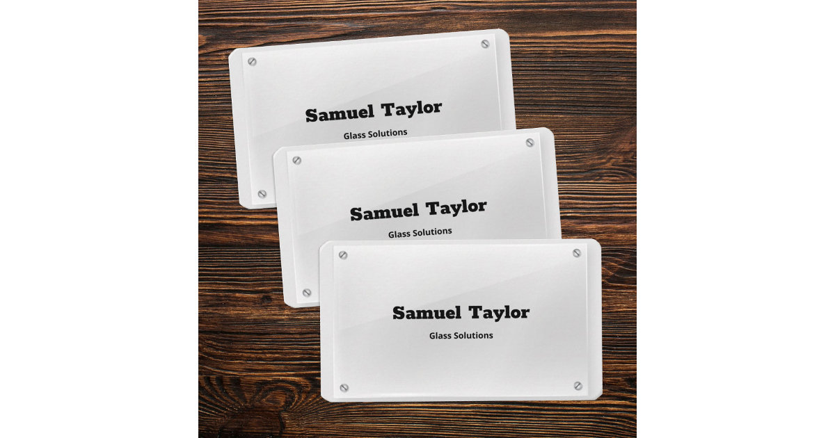 Glass Company Business Card | Zazzle
