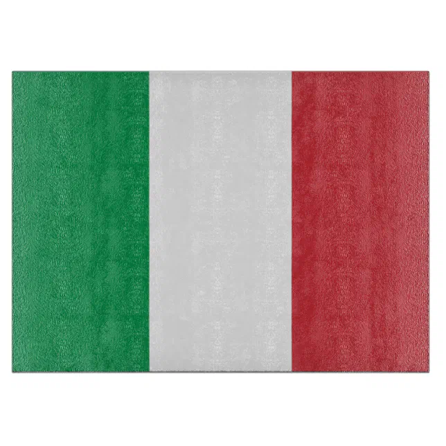 Glass cutting board with Flag of Italy | Zazzle