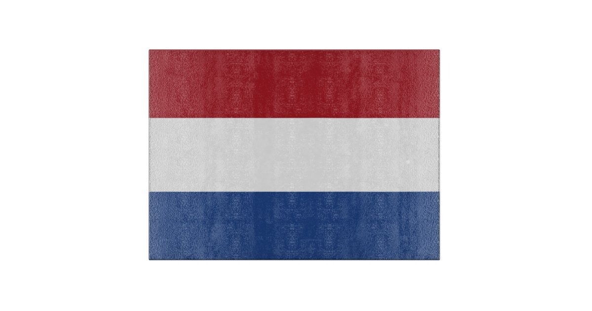 Glass cutting board with Flag of Netherlands | Zazzle