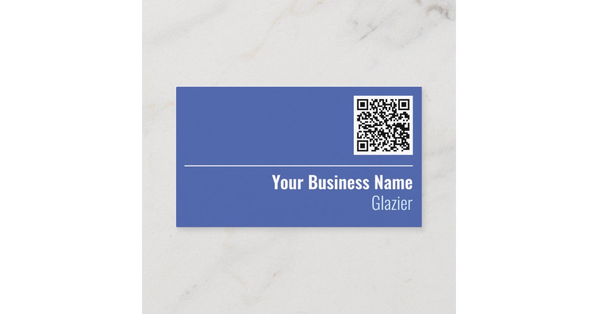 Glass & Glazing Glazier QR Code Business Card | Zazzle