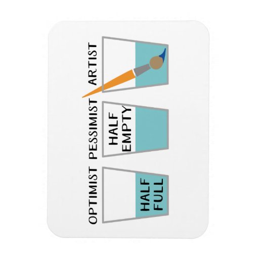 Glass Half Full Funny Meme Magnet | Zazzle