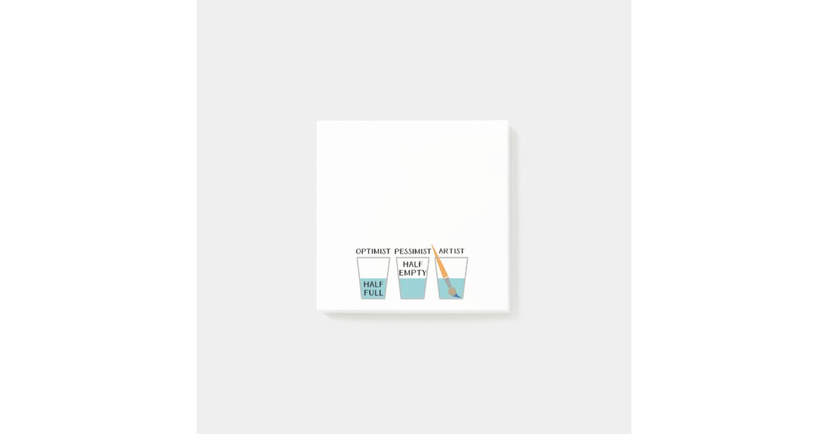 Glass Half Full Funny Meme Post-it Notes | Zazzle