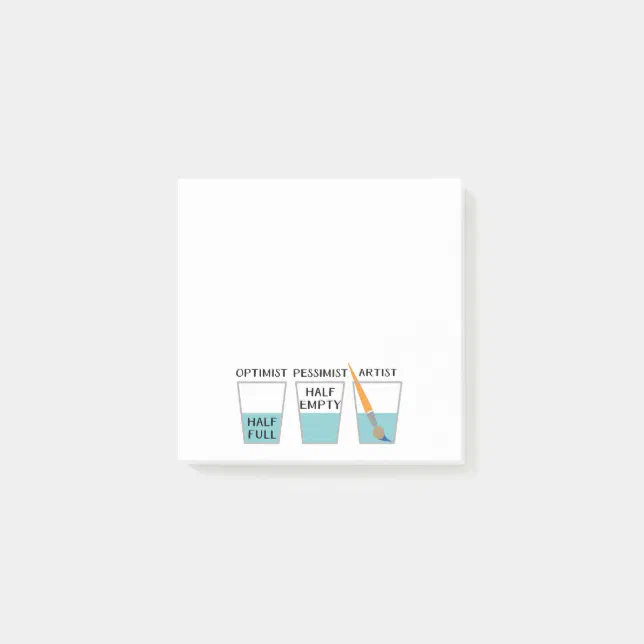 Glass Half Full Funny Meme Post-it Notes | Zazzle