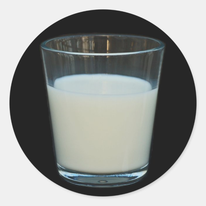 Glass of milk stickers | Zazzle.com