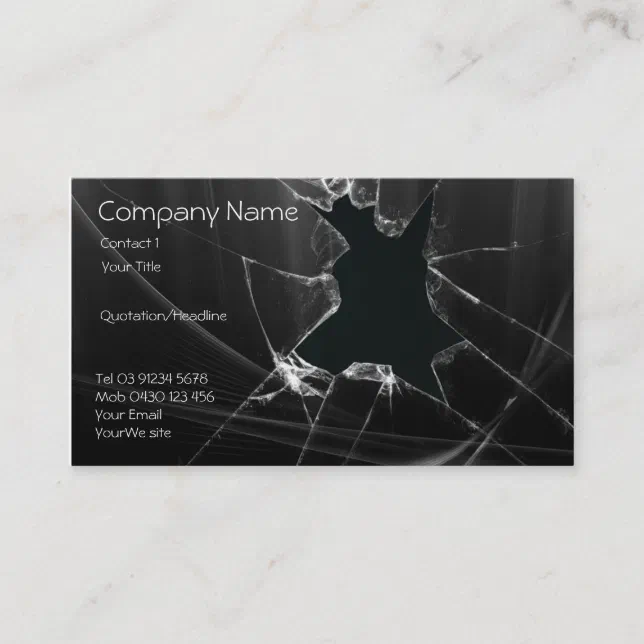 Glass Repair Business Card | Zazzle