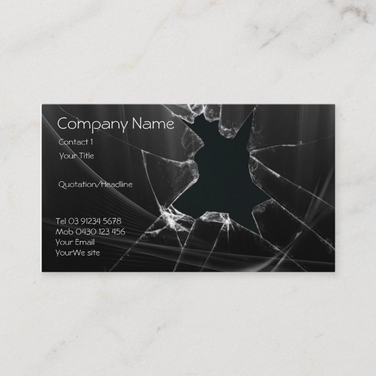 Glass Repair Business Card | Zazzle
